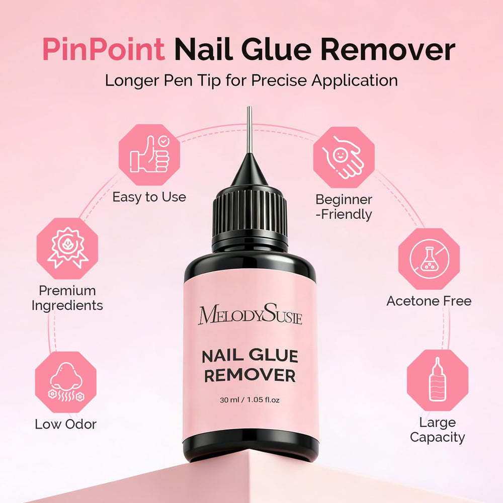 MelodySusie Nail Glue Remover 30ml – Non-Acetone, Fast Glue Dissolve ...