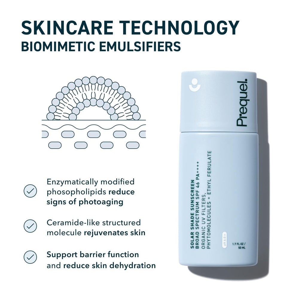 Prequel Skin Solar Shade SPF 46 PA++++ | Hydrating Sunscreen for Dry S ...